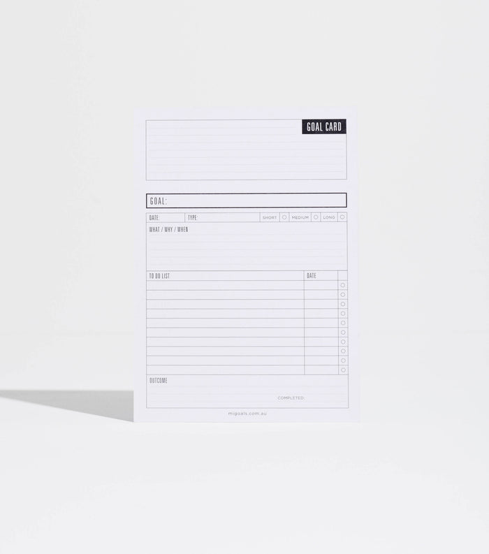Mi Goals | GOAL CARD: DREAM BIG | BackstreetShopper.com.au – BACKSTREET ...